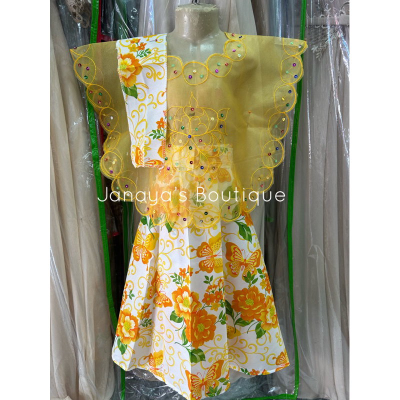 Kimona Sequence Filipiniana for Kids | Shopee Philippines