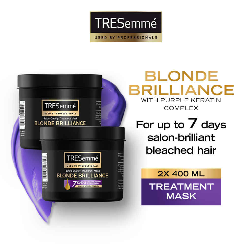 Tresemme Blonde Brilliance Professional Weekly Treatment Mask 400ml x2 ...