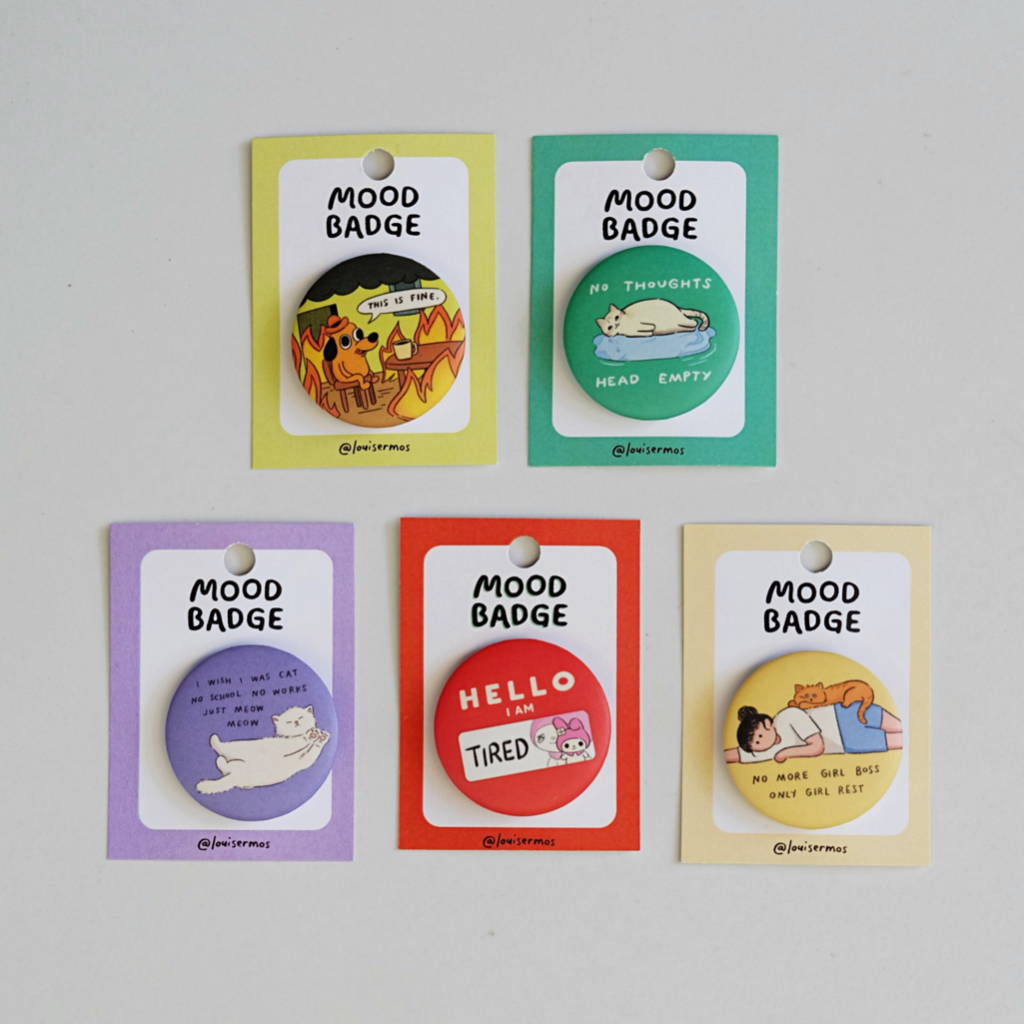 Mood Badge 2023 Designs Matte Button Pins | Louise Ramos | Shopee ...