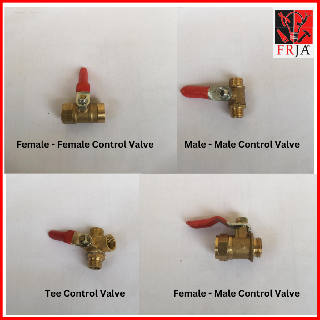 CONTROL VALVE 1/4 RED HANDLE BALL VALVE Male Female Thread Fitting Line ...