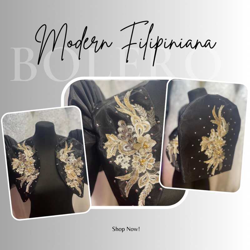 Modern Filipiniana Bolero / Filipiniana Top | Shopee Philippines