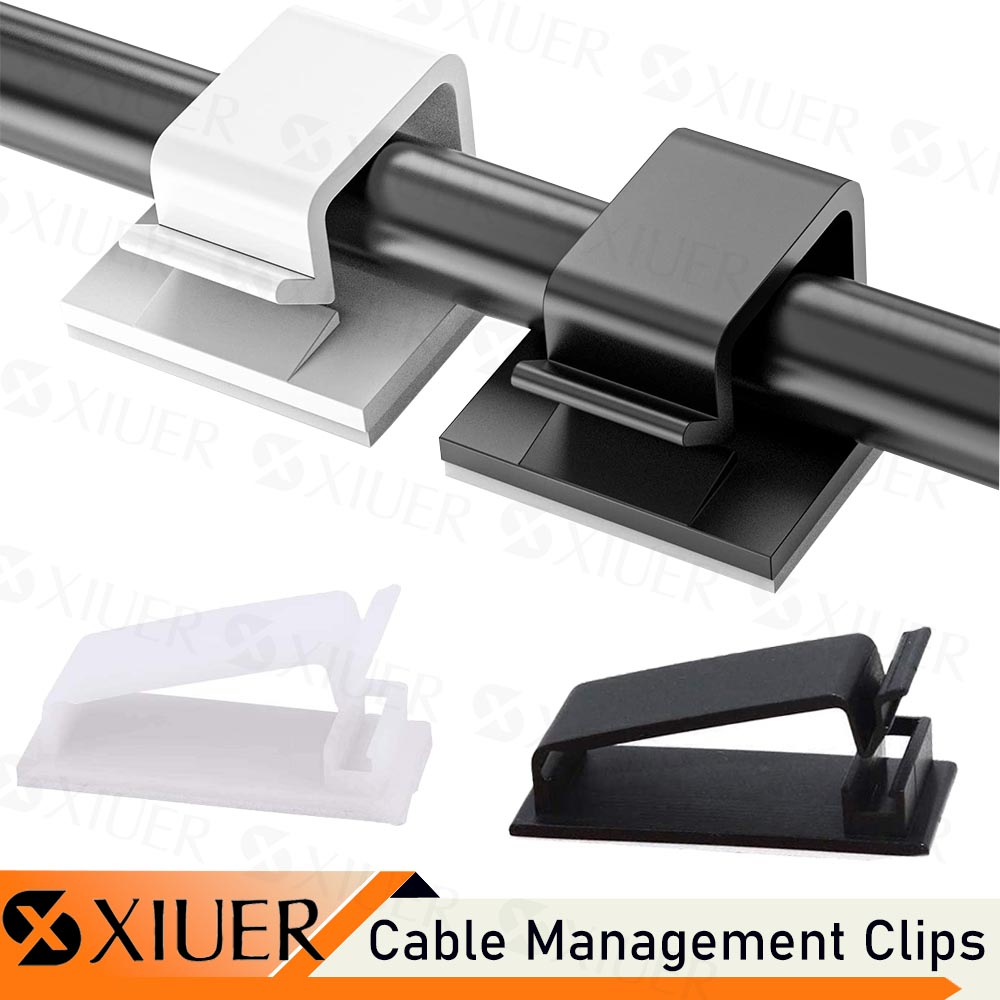 10Pcs Self-Adhesive Cable Management Clips Strong Cable Organizers Wire ...