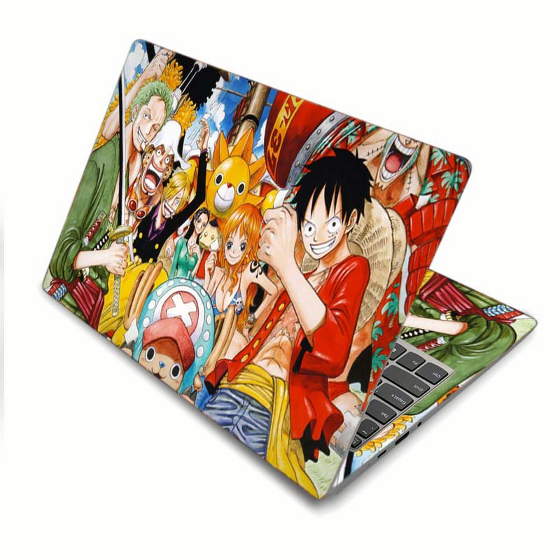 One Piece Anime Laptop Sticker Cover Skin Luffy Zoro 2 Sheets Decals ...