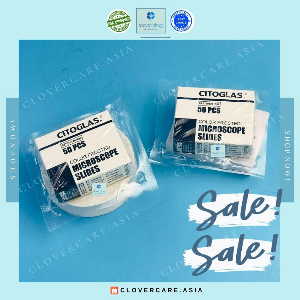 CITOTEST Glass Slides Frosted Blue (50pcs/box) | Shopee Philippines