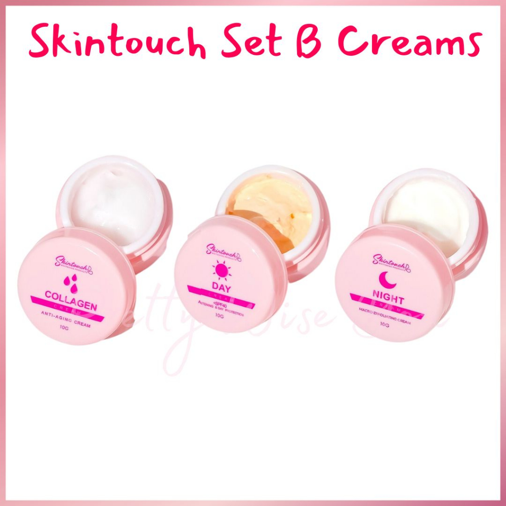 Skintouch Magic Set B Glass Skin Day Night Collagen Cream 10g | Shopee ...