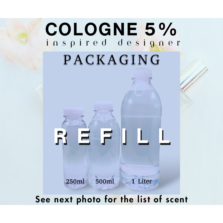 Inspired Designer Cologne Refill 5% (Pls message us your chosen scent/s ...