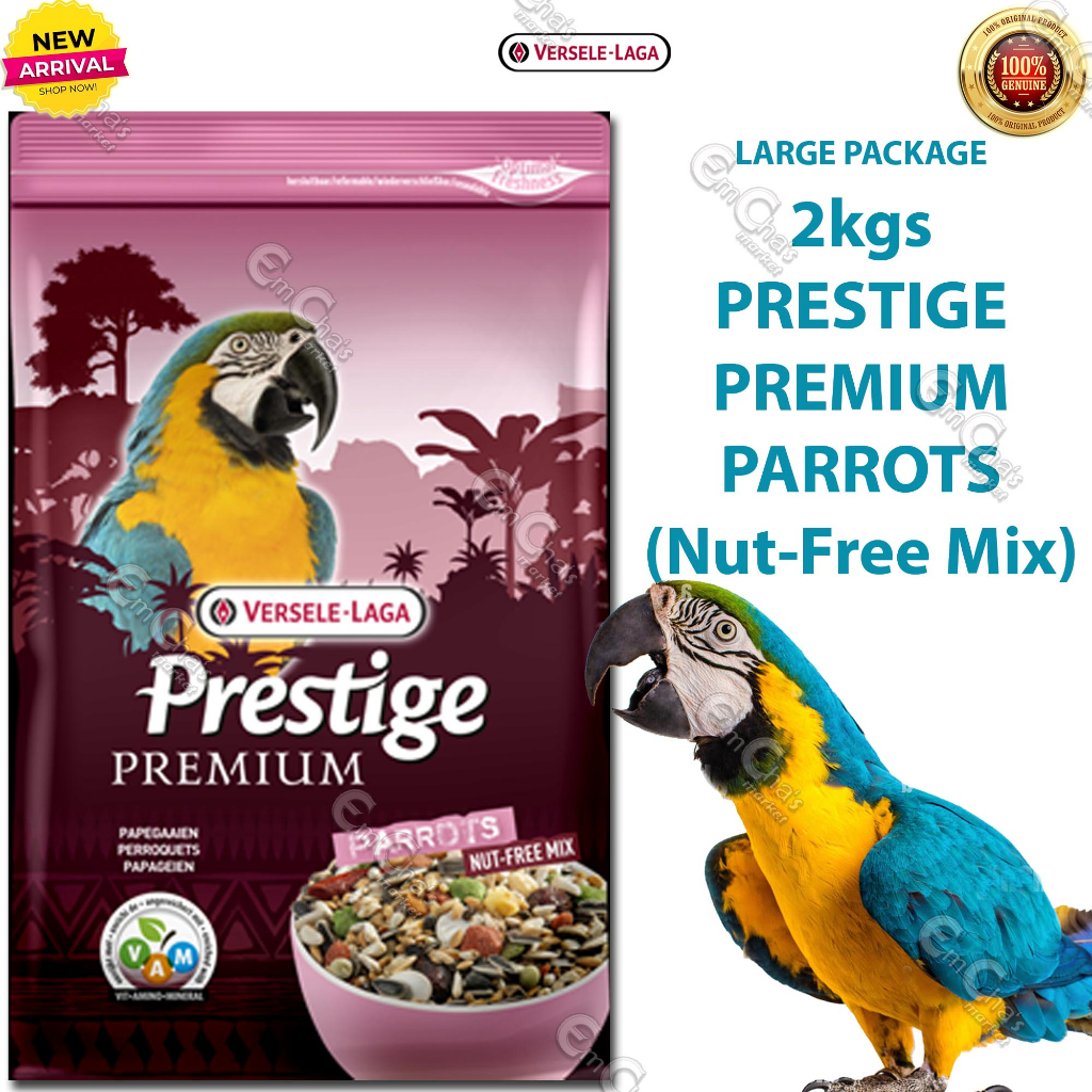 2kgs Versele Laga Prestige Premium Parrots Purple Package Nut Free