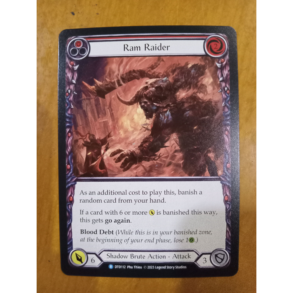 FAB Ram Raider Rare Dusk till Dawn Flesh and Blood TCG Shadow Brute ...