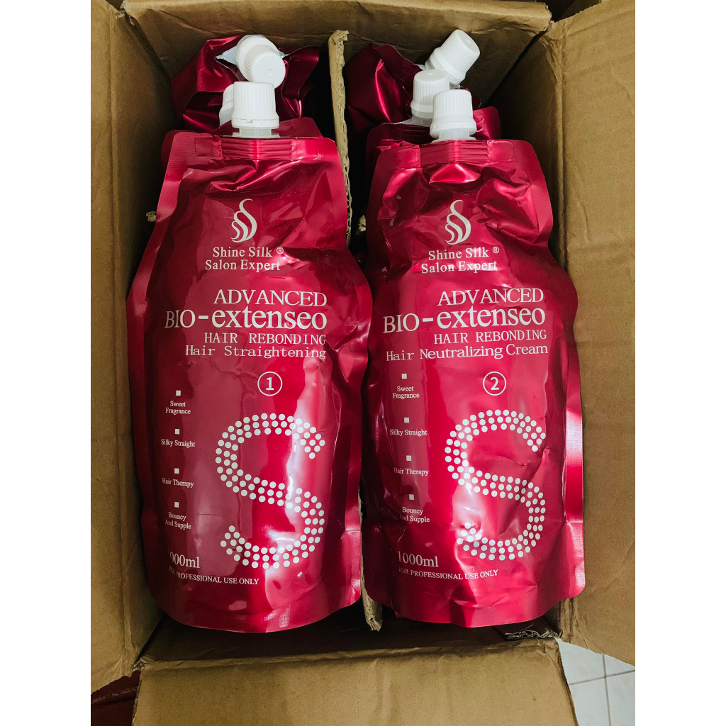 Shine Silk Bio Extenso Hair Rebonding One Set 1000ML or 150ml | Shopee ...