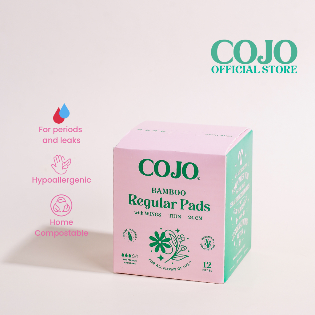 COJO Organic Bamboo Regular Pads (12/box) | Shopee Philippines
