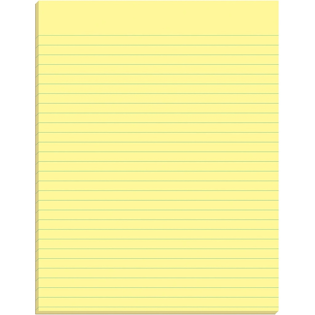 YELLOW PAD PAPER 80 SHEETS Intermediate Pad Stationary School Supplies ...