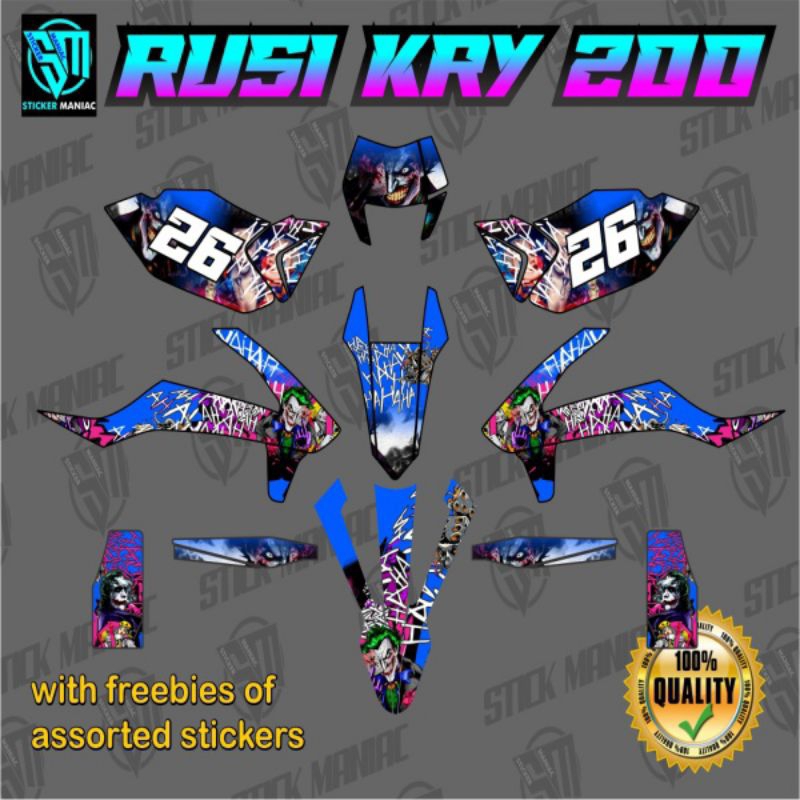 Rusi KRY 200 decals sticker, Laminated | Shopee Philippines