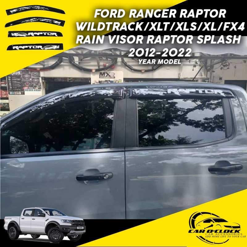 Ford Ranger Rain Visor Raptor Splash (2012-2022) | Shopee Philippines