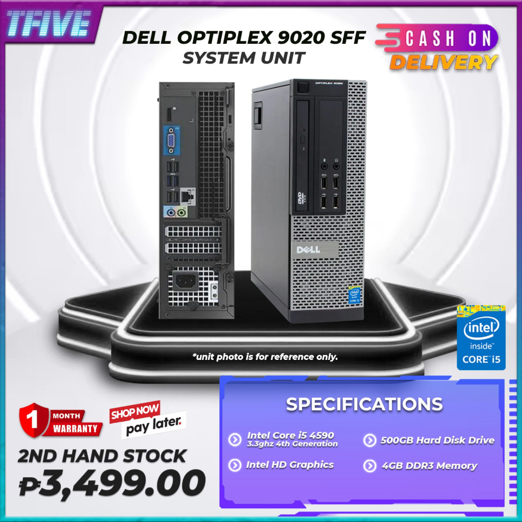 SYSTEM UNIT DELL Optiplex 9020 Intel Core I5 4590 8gb 500gb W/ FREE ...