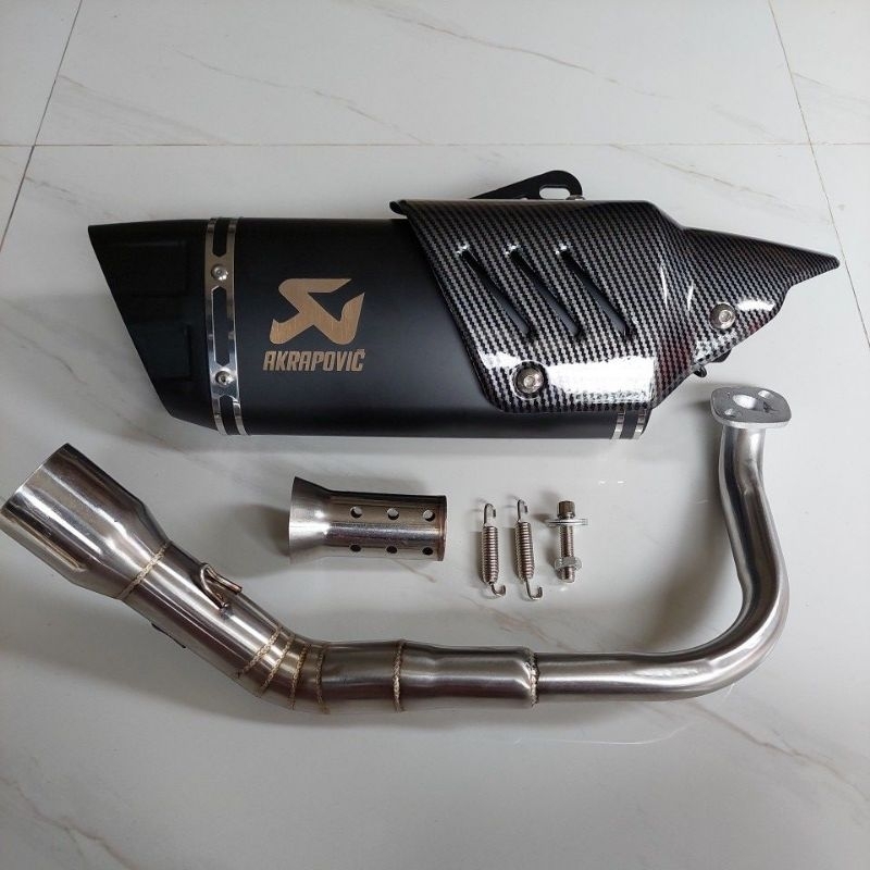 HONDA CLICK 125i / 150i AKRAPOVIC PIPE WITH SILENCER ( FULL SYSTEM EXHAUST) | Shopee Philippines