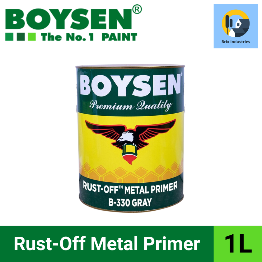 Boysen Rust-Off Gray Alkyd Metal Primer 1 Liter #B-330 For Steel and ...