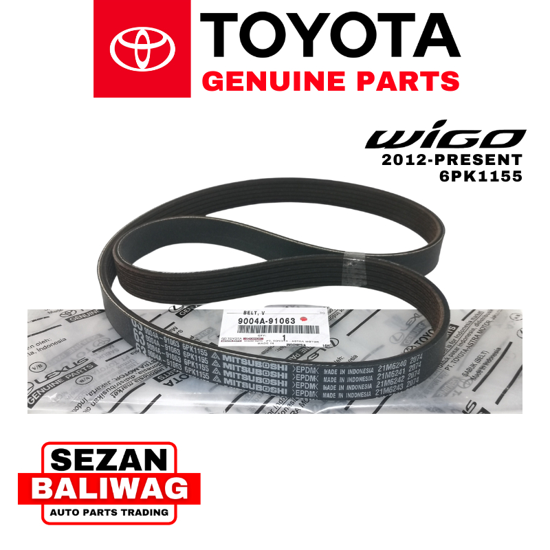 ORIGINAL TOYOTA DRIVE BELT FAN BELT ALTERNATOR BELT WIGO 2012-2021 ...