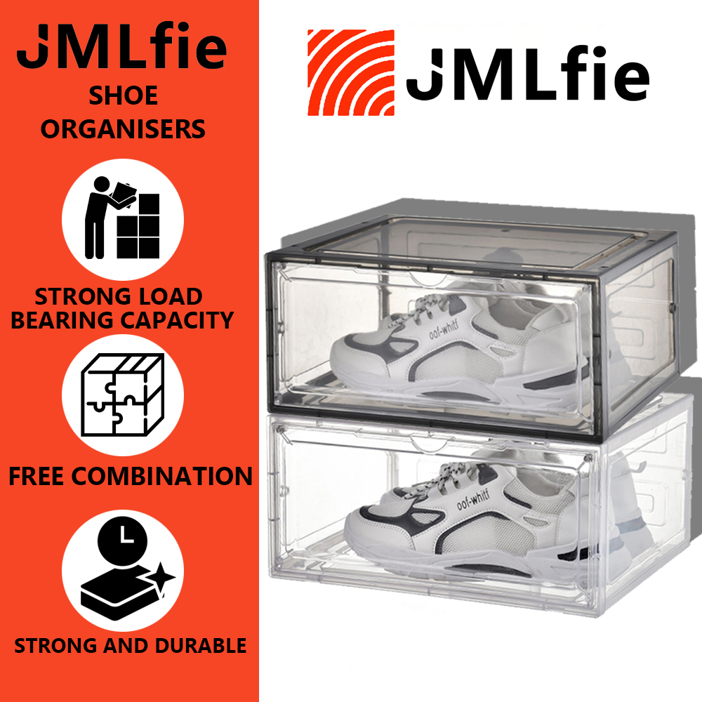 Shoe Box Extra Large Size Shoebox Flip Side Door Open Foldable ...