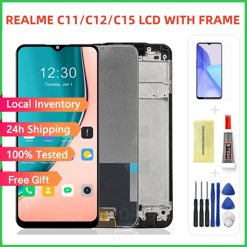 Original Lcd For Realme C15/RMX2195/C11/C12 Lcd Display TouchScreen ...