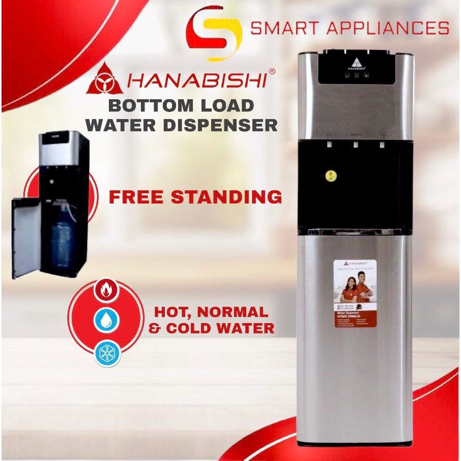 Hanabishi Water Dispenser BOTTOM LOADING Stainless HFSWD2900BLSS by ...