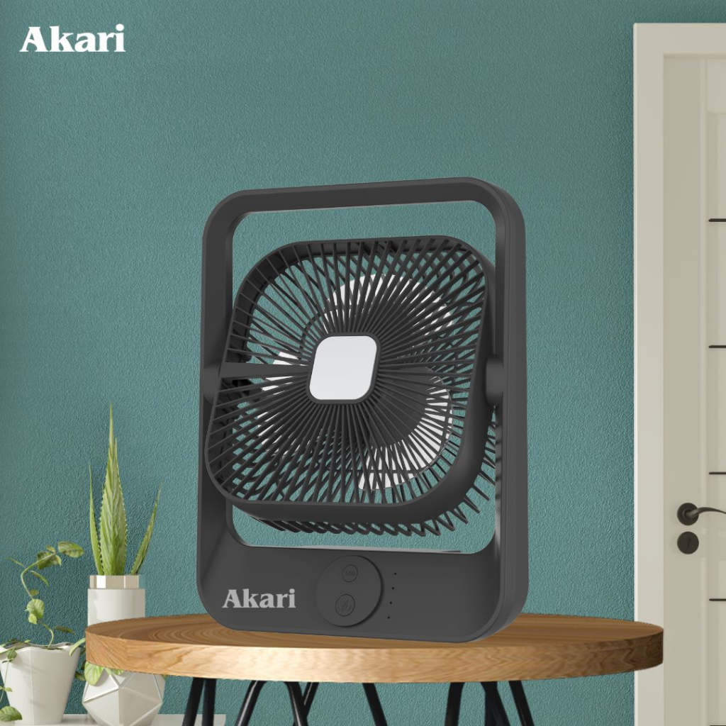 Akari 8" Rechargeable Box Fan w/ LED (ARF-8058) | Shopee Philippines
