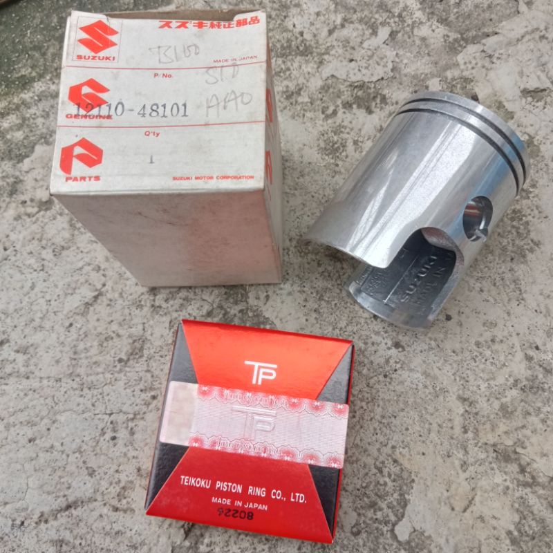 SUZUKI TS 100 - PISTON W/ PISTON RING SIZE: STANDARD SGP/TP MADE IN ...