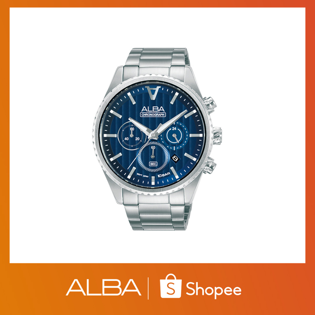 ALBA Philippines SIGNA Blue Dial AT3H87X1 Stainless Steel Strap Men's ...