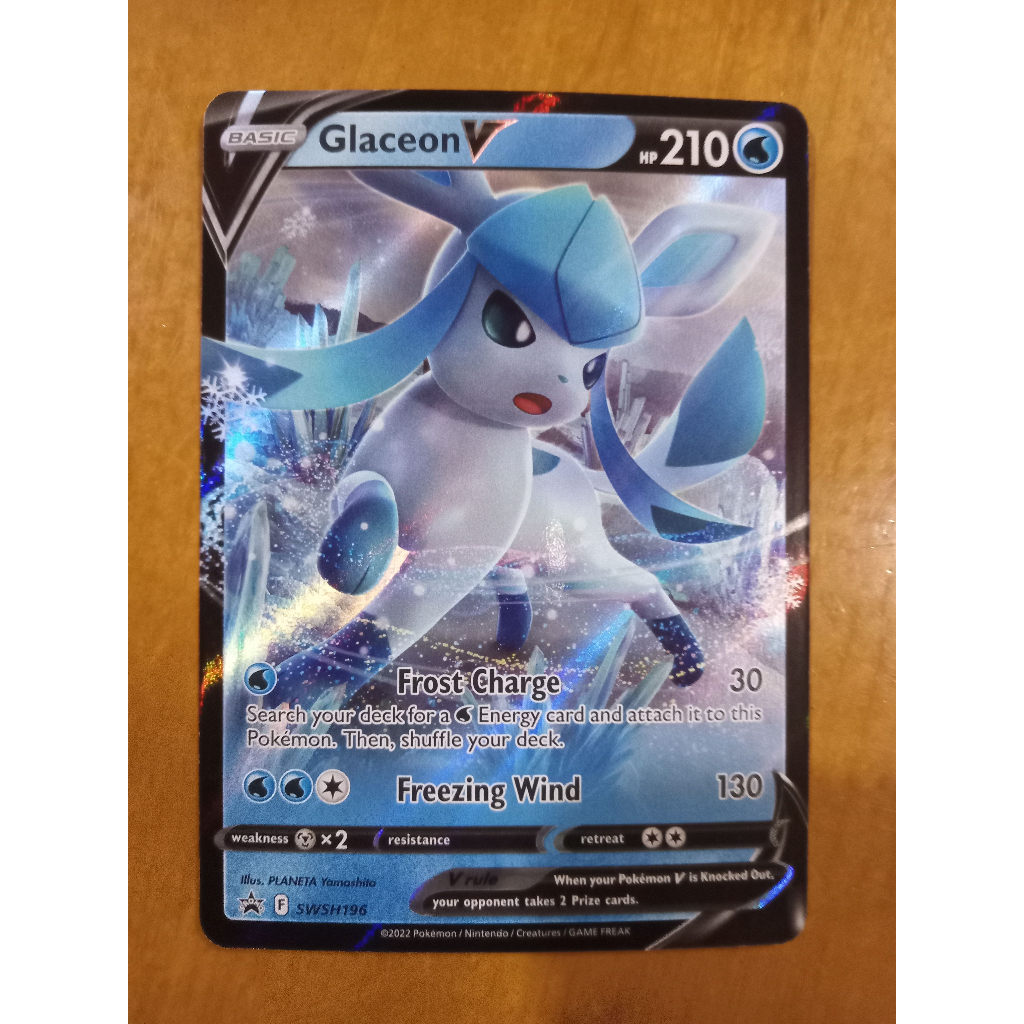 Glaceon V SWSH196 Promo Pokemon TCG Standard English Sword & Shield ...
