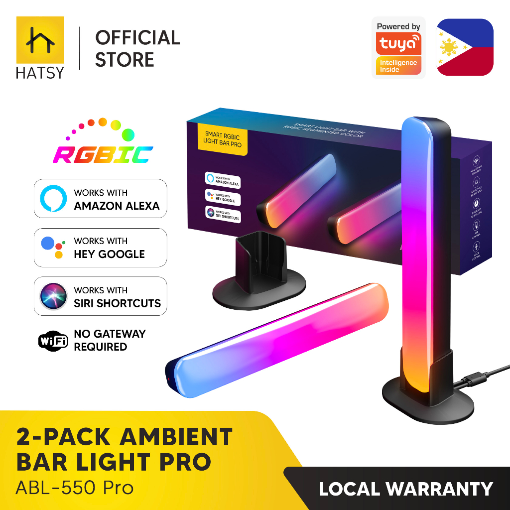 HATSY - 2-PACK AMBIENT BAR LIGHT PRO, 12V, RGBIC DREAM COLOR, (2023 ...