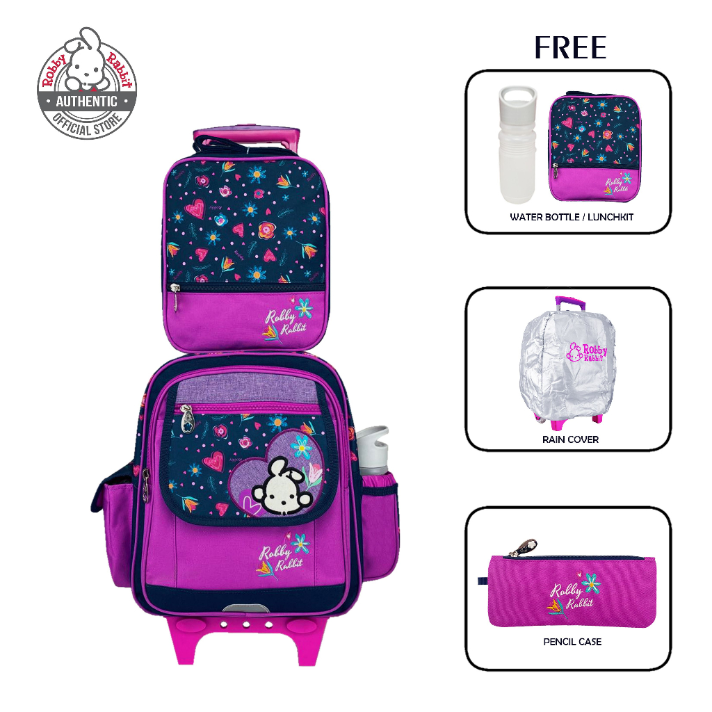 Robby Rabbit Pink Blossom Soft Trolley 14" | Shopee Philippines