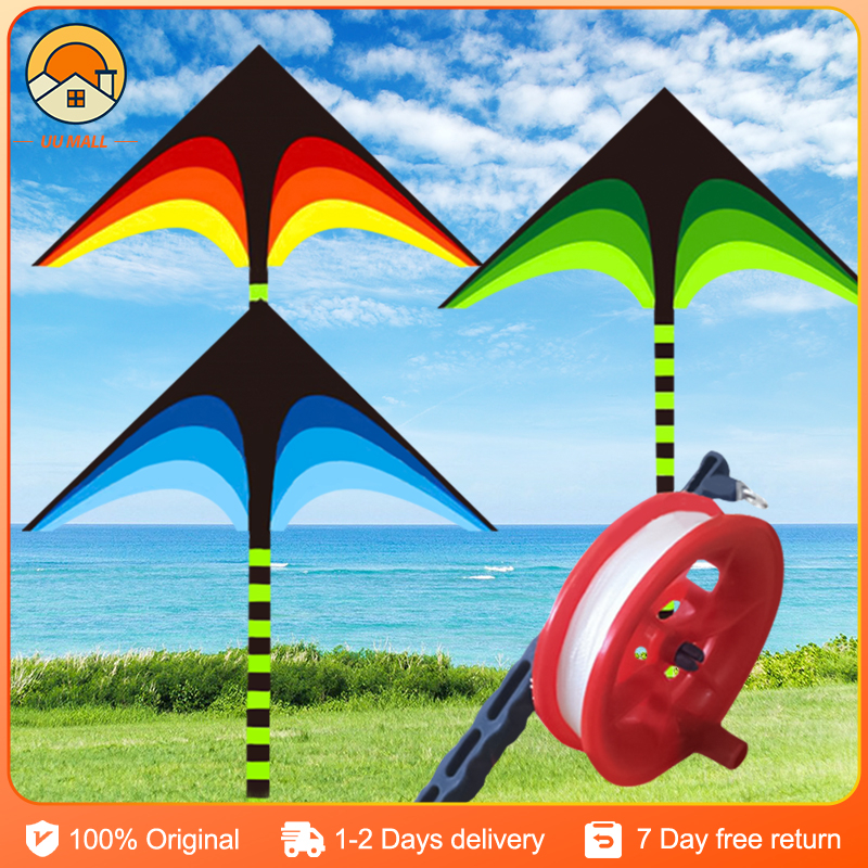 2m long tail rainbow kite with string 50 m outdoor children's children ...