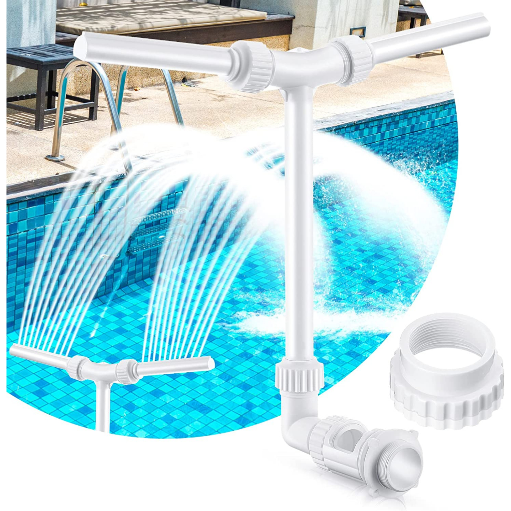 Swimming Pool Fountain Waterfall Spray Fountain Fits 1.5-inches ...