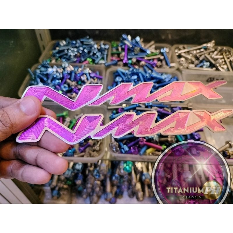 TITANIUM GR5 EMBLEM NMAX LOGO ( PAIR ) | Shopee Philippines