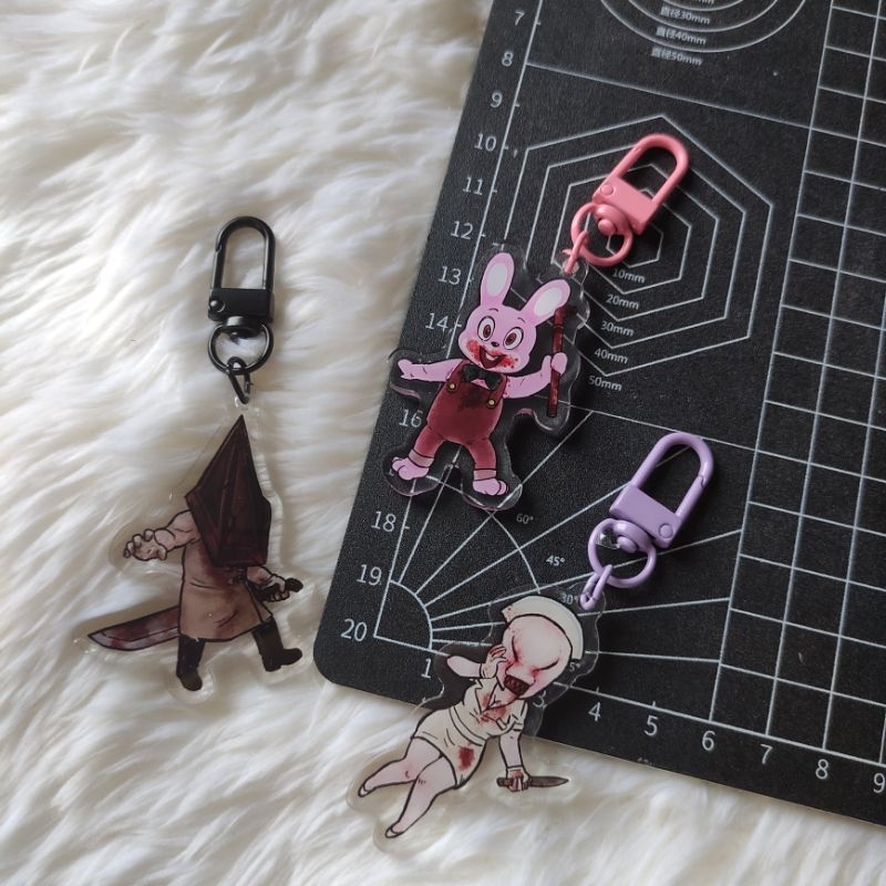 SUGARRUSHSATO Silent Hill acrylic charm keychains Pyramid Head Bubble ...