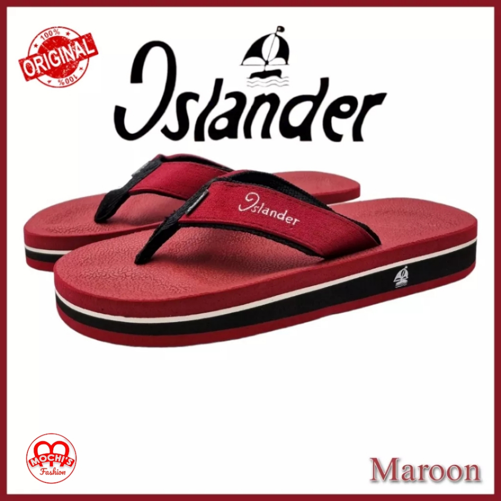 Islander 'Maroon' Men's Authentic and Original Anti-Slip rubber ...