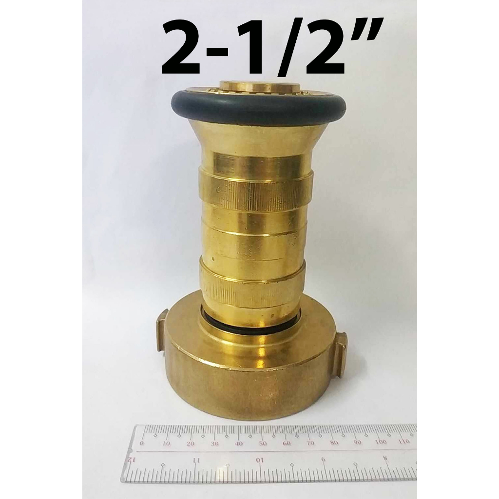 BRASS FIRE HOSE NOZZLE FOG TYPE ( 2-1/2" ) NST THREAD ==== 2-1/2 ...