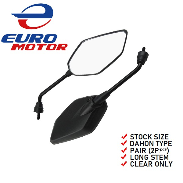 euro motor sport e 110 MOTORCYCLE SIDE MIRROR STOCK TYPE | LONG STEM ...