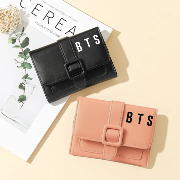 BTS Kpop Vinyl Print PU Leather Cute Women's Wallet | Shopee Philippines