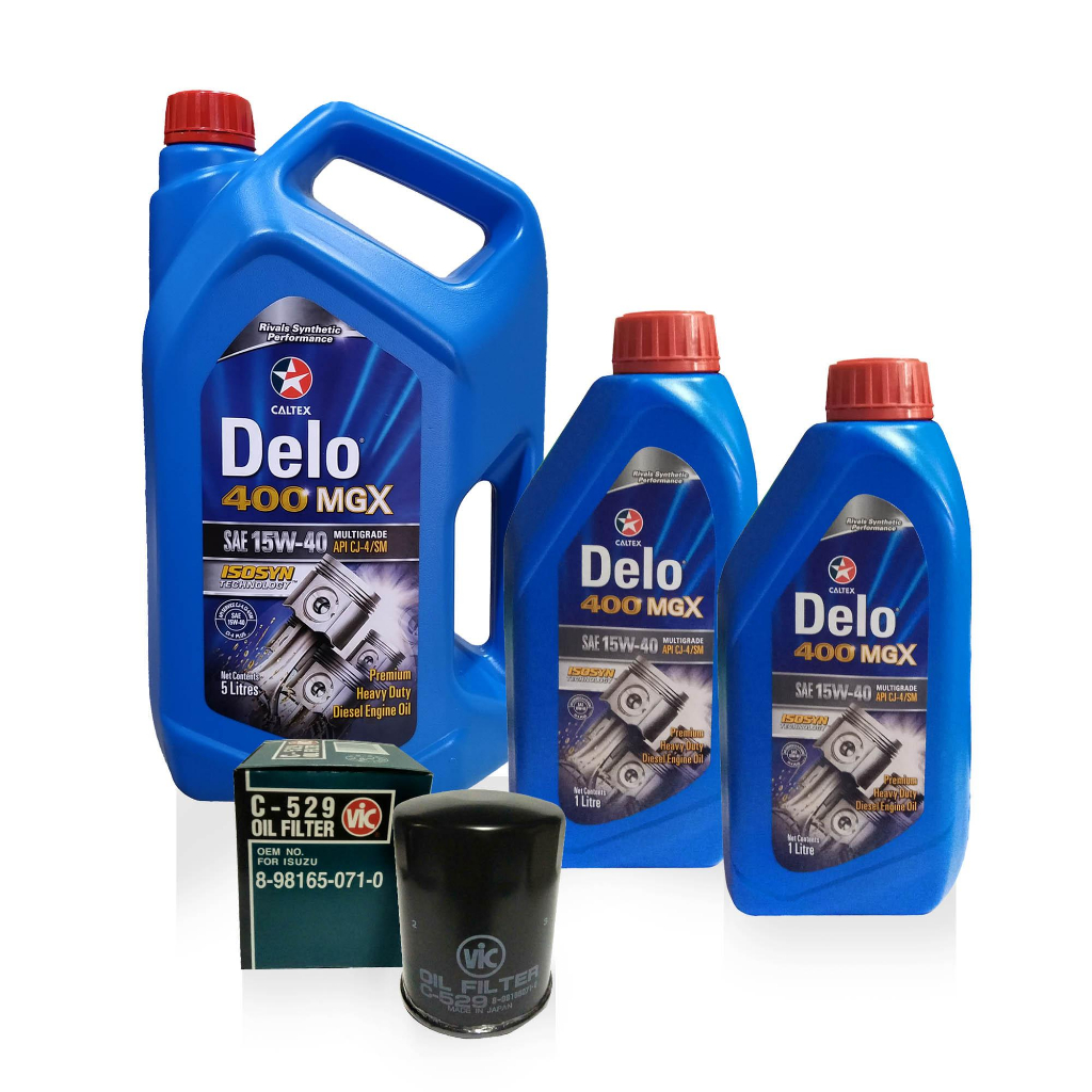 Caltex Delo® 400 MGX SAE 15W-40 Oil Change Bundle For Isuzu D-max (2012 ...