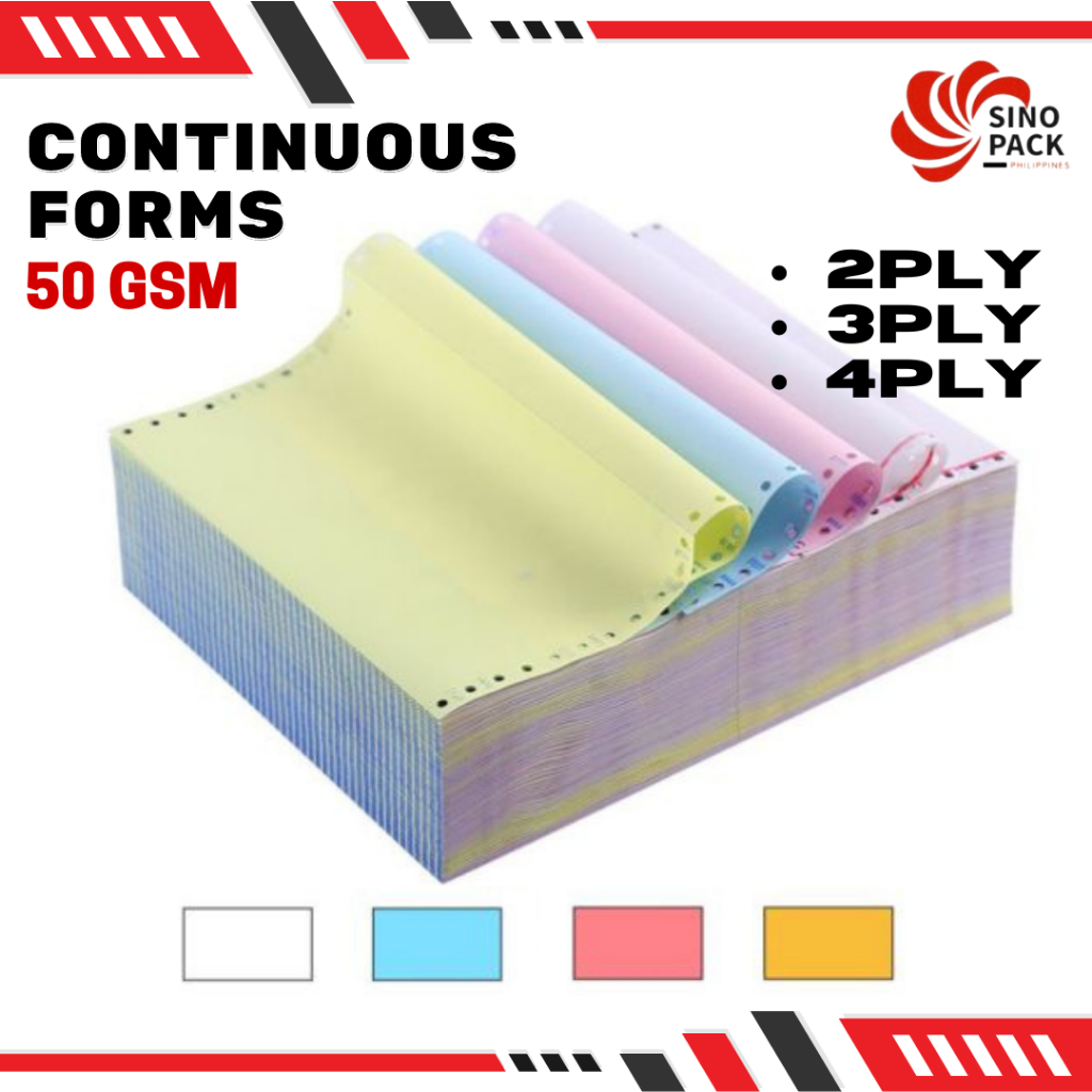 2ply, 3ply, 4ply Carbonless Continuous Computer Form 9.5X11inches | 9.5 ...