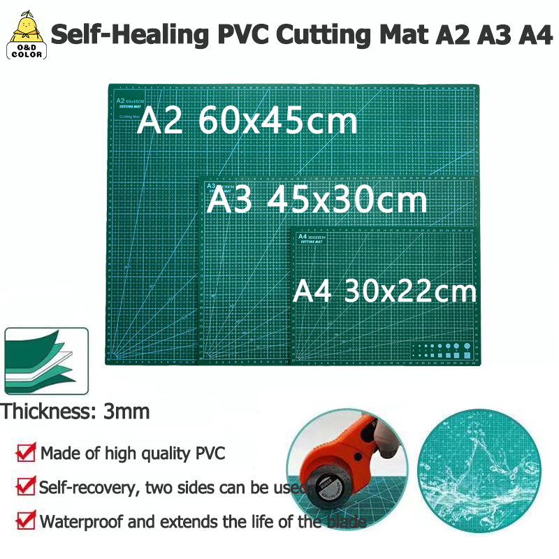 LOCAL-High Quality PVC Cutting Mat A2 A3 A4 Pad Self-Healing Double ...