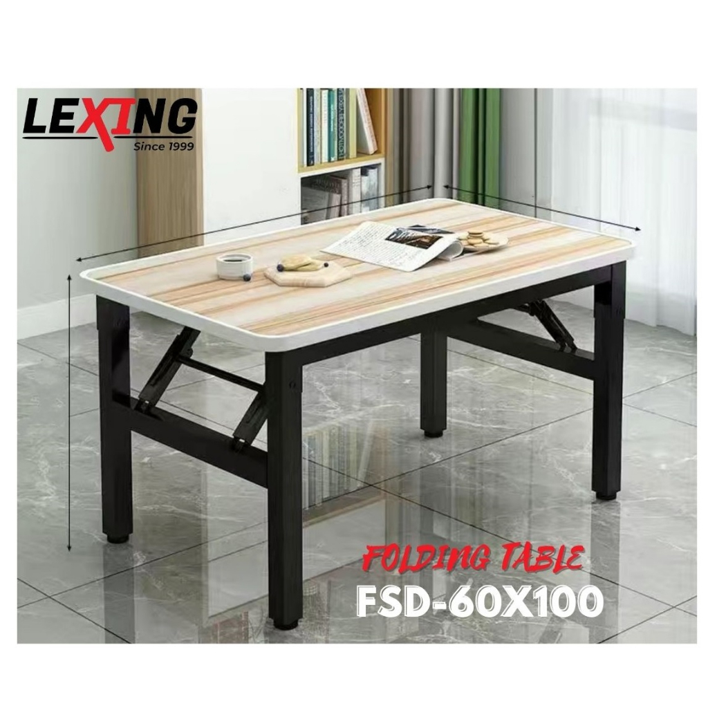 LEXING folding computer table home dining table heavy duty office desk ...