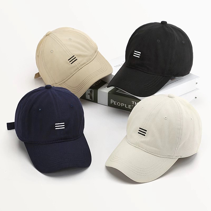 RAINBOWCO 3 Line Korean Baseball Cap Unisex Fashion Cap For Men And ...