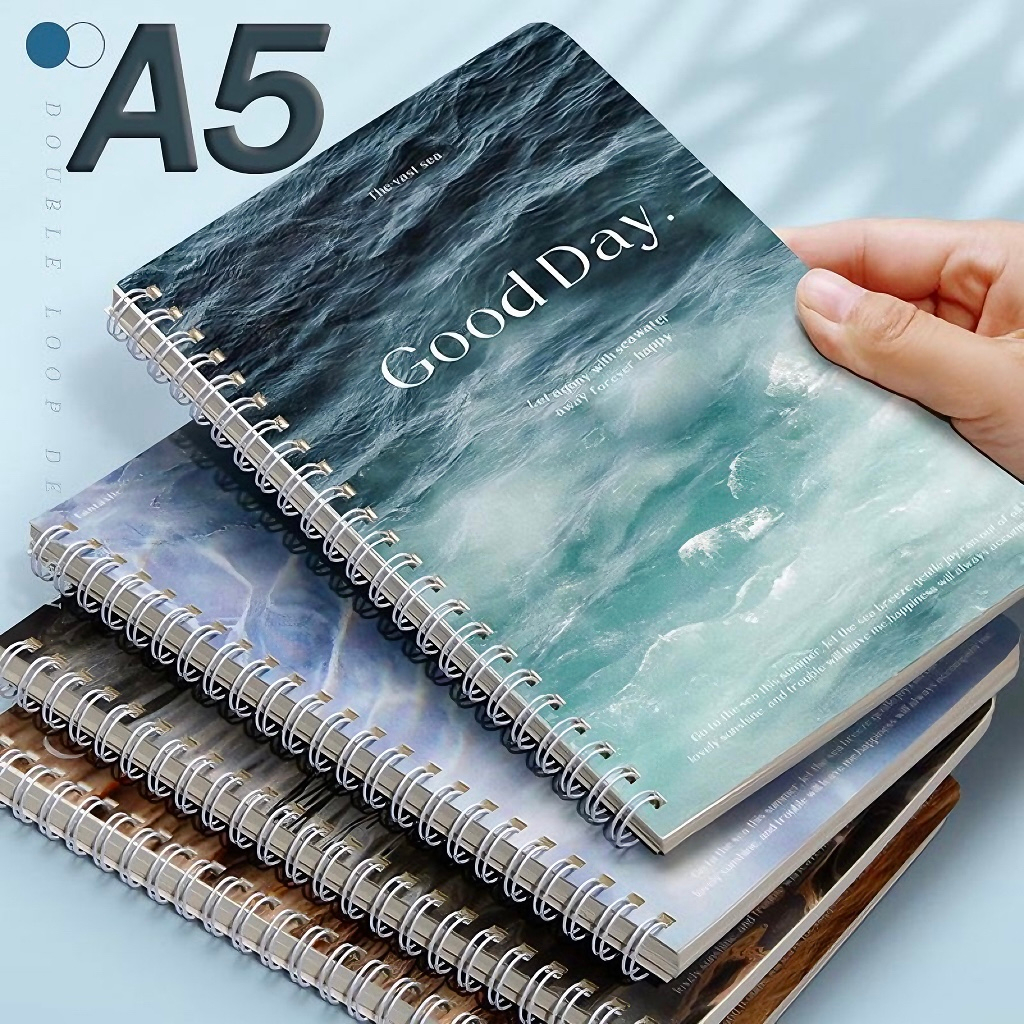 HGS 1PC Thick A5 Spiral Spring Notebook 60 Sheets Aesthetic Notebook ...