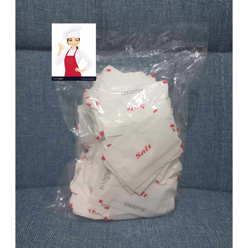 100% Salt sachet Asin (1 gram X 100 pieces) FAST DELIVERY | Shopee ...
