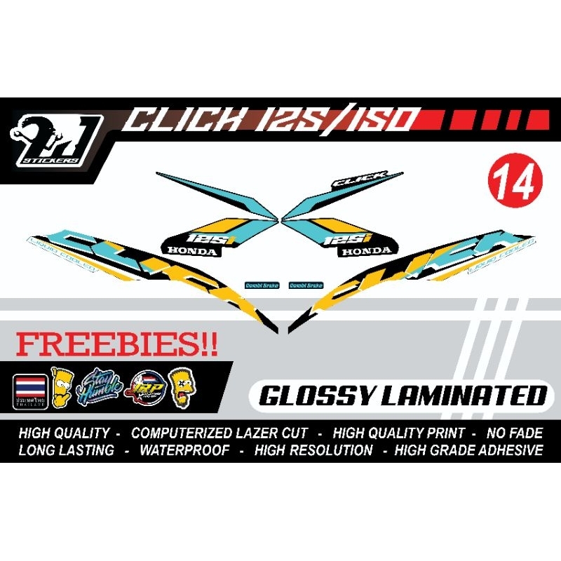 honda click 125/150 game changer v2 2022 decals | Shopee Philippines