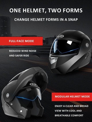 NEVA Original Motorcycle Modular Helmet Dual Visor Unisex with Icc ...