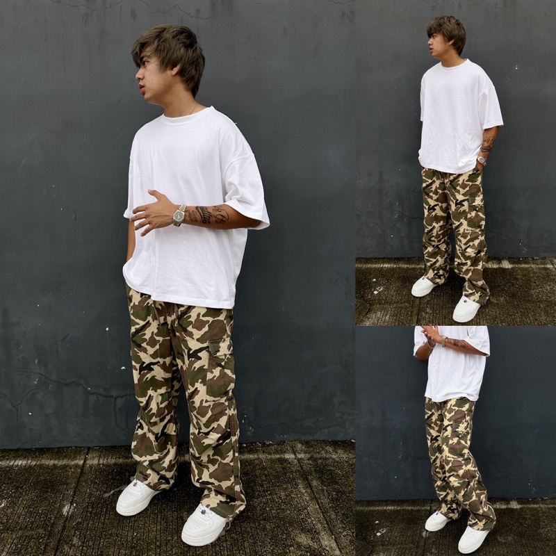Brshka Parachute Cargo Maong Pants Stretchable | Shopee Philippines