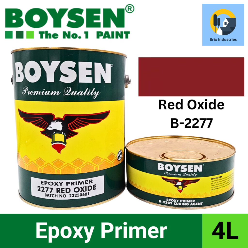 Boysen Epoxy Primer 4 Liters (Gallon) with Curing Agent 3 Colors ...