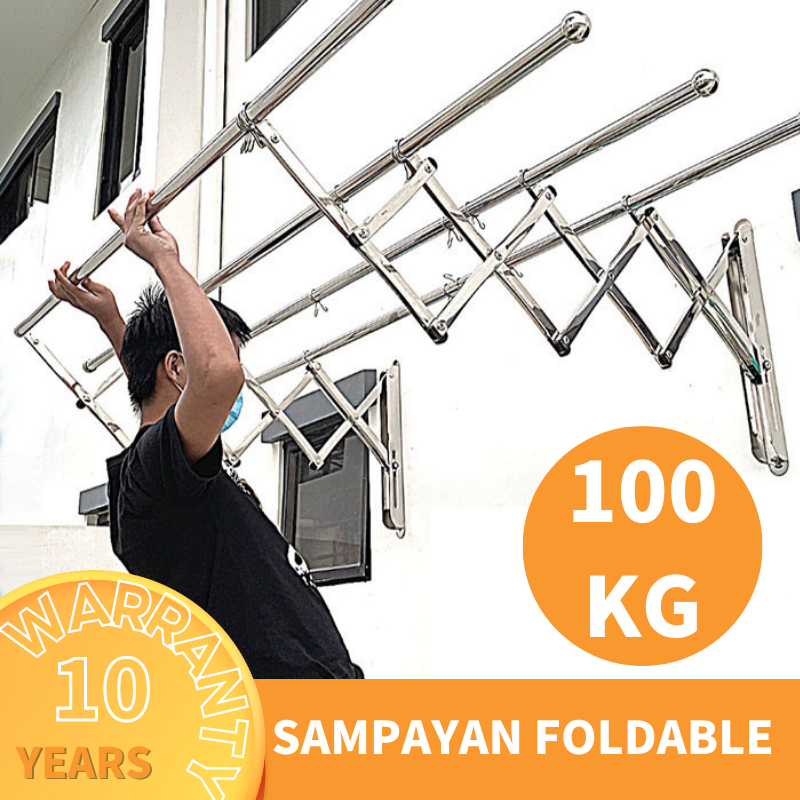 sampayan retractable wall-mounted laundry drying racks space saving ...